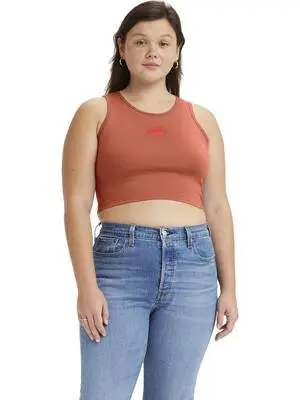 LEVI'S Graphic Logo Cropped Tank Top - Persimmon