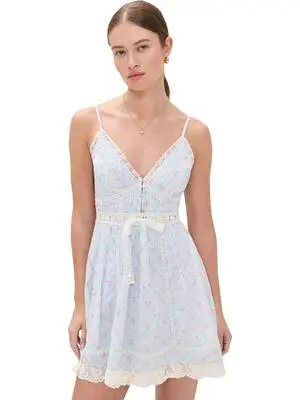 LoveShackFancy Zirelle Dress - Chapparal Blue