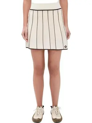 MALBON Aurora Stripe Skort - Cream