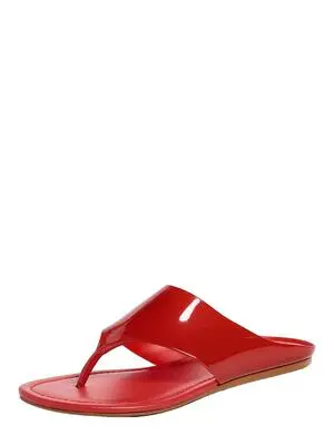 Farm Rio Jelly Thong Flat Sandals - Scarlet