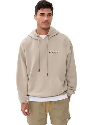 Off-White Shadow Logo Skate Hoodie - Stone