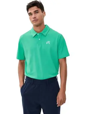 MALBON Fairway Polo - Marina Green