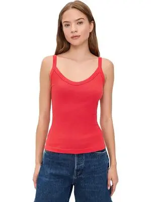 AGOLDE Ribbed Jordan Tank - Carnival