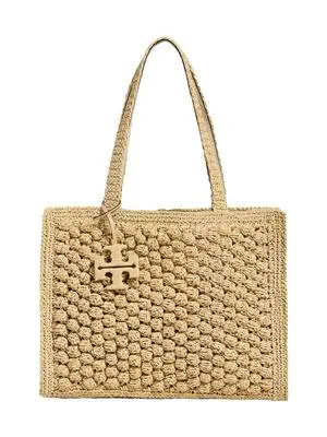 Tory Burch Ella Hand Crochet Small Tote Bag - Natural