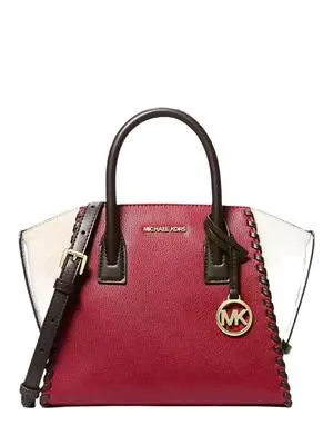 Michael Kors Leather Topzip Satchel - Red