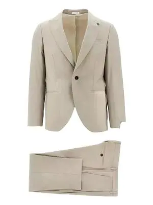 BRERAS MILANO Buttoned Tailored Suit - Neutrals