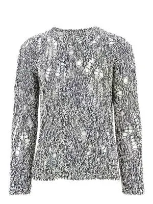 AMARANTO Open-knit Jumper - Blue