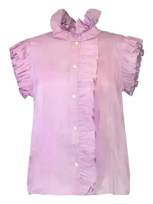 CHRISTY LYNN Marfa Ruffled Shirt - Purple
