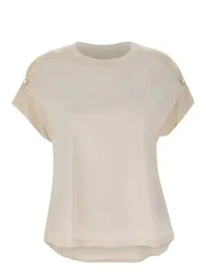 ELENA MIRÒ Jewel Detail T-Shirt