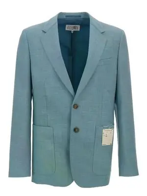 MAISON MARGIELA Notched-lapel Blazer - Blue