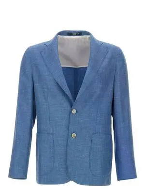 BARBA NAPOLI Easy J Mono Lapel Patch-pocket Blazer