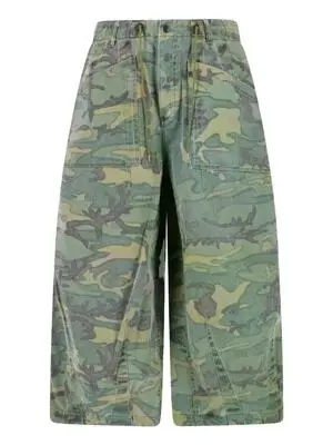 Needles Camouflage Wide Trousers - Green