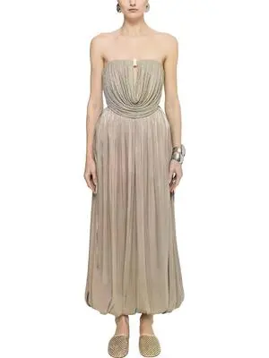 NISSA Pleated Bubble Hem Trousers - Grey