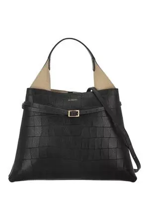 REE PROJECTS Mini Clare Leather Tote - Black