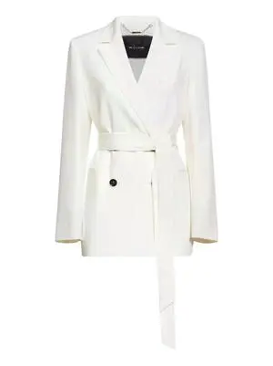 Kiton Double-breasted Belted Jacket - Neutrals