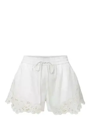 Veronica Beard Vivaldi Lace-trim Shorts - White