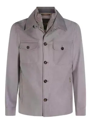 MOORER Cotton Shirt Jacket - Grey