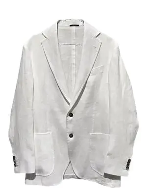 SARTORIO NAPOLI Single-breasted Linen Blazer - White