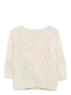 Hemisphere Floral Knit Sweater - Neutrals