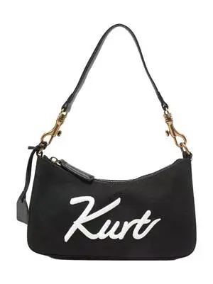 Kurt Geiger Embroidered Logo Shoulder Bag - Black