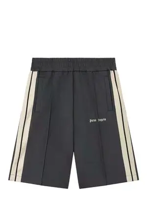 Palm Angels Logo Stripe Track Shorts - Grey