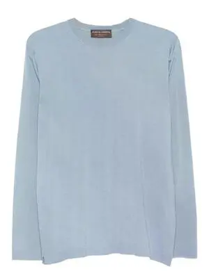 FILIPPO DE LAURENTIIS Crewneck Panelled T-shirt - Blue