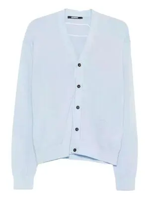 Jacquemus Embroidered Button Cardigan - Blue