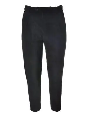 HOSIO Pleated Corduroy Trousers - Blue