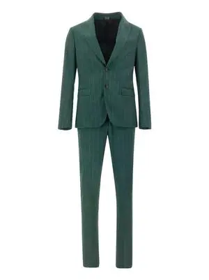 UNGARO Pinstripe Peak-lapel Suit - Green