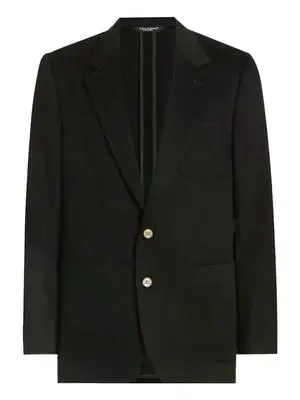 Dolce & Gabbana Single-breasted Portofino Cashmere Jacket - Black