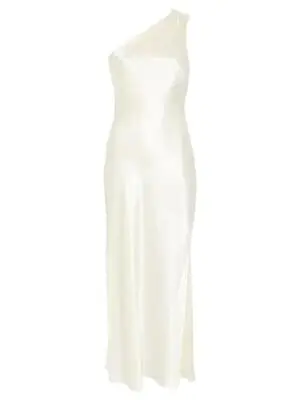 Patrizia Pepe One-shoulder Midi Dress - Neutrals