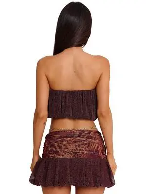 OUTCAST Marielle Strapless Top - Brown