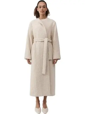 ST. AGNI Teddy Coat - Ecru