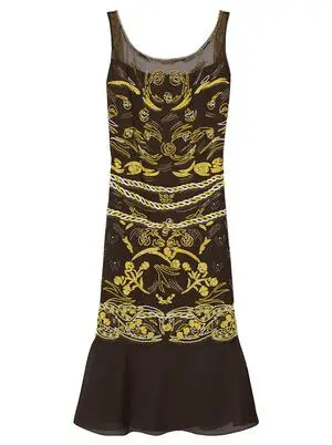 Tory Burch Embellished Mesh Dress - Coconut