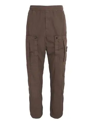 Stone Island Organic Cotton Ripstop Cargo Trousers - Brown