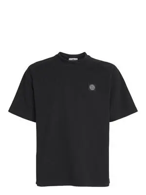 Stone Island Organic Cotton Old Effect T-shirt - Black