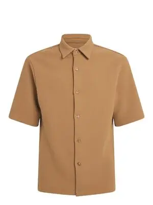 Sandro Knitted Short-sleeve Shirt - Beige