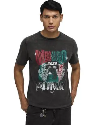 PUMA Soccer Nations 90s Fanwear Graphic T-shirt - Black