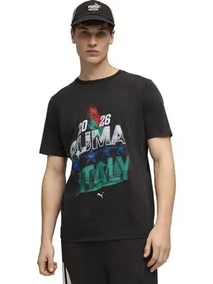 PUMA Soccer Nations 90s Fanwear Graphic T-shirt - Black