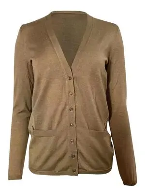 Saint Laurent V-neck Cardigan - Brown