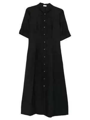 Simkhai Buttoned Midi Shirt Dress - Black