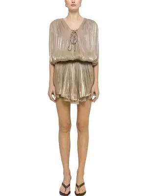 NISSA Pleated Mini Dress - Grey