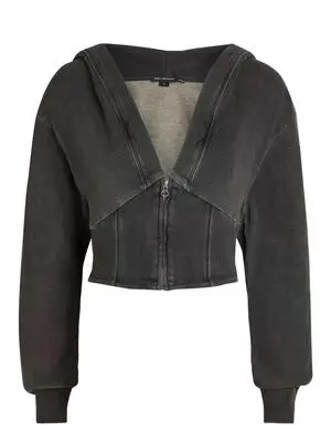 Good American Hooded Zip Jacket - Grey