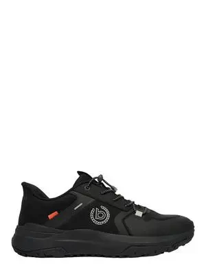 BUGATTI Breathable Mesh Lace-up Sneakers - Black