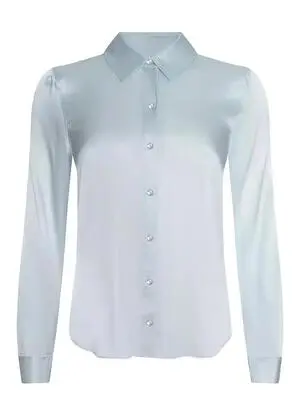 L'Agence Tyler Silk Blouse - Blue