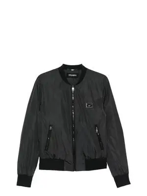 DOLCE & GABBANA Dolce & Gabbana Logo Plaque Bomber Jacket