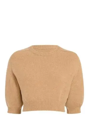 Khaite Lorelai Cropped Sweater - Neutral