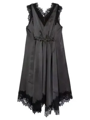 3.1 Phillip Lim Lace V-neck Midi Dress - Grey
