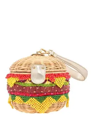 Judith Leiber Cheeseburger Basket Clutch - Multi