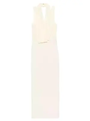 Patrizia Pepe Draped Long Dress - Neutrals